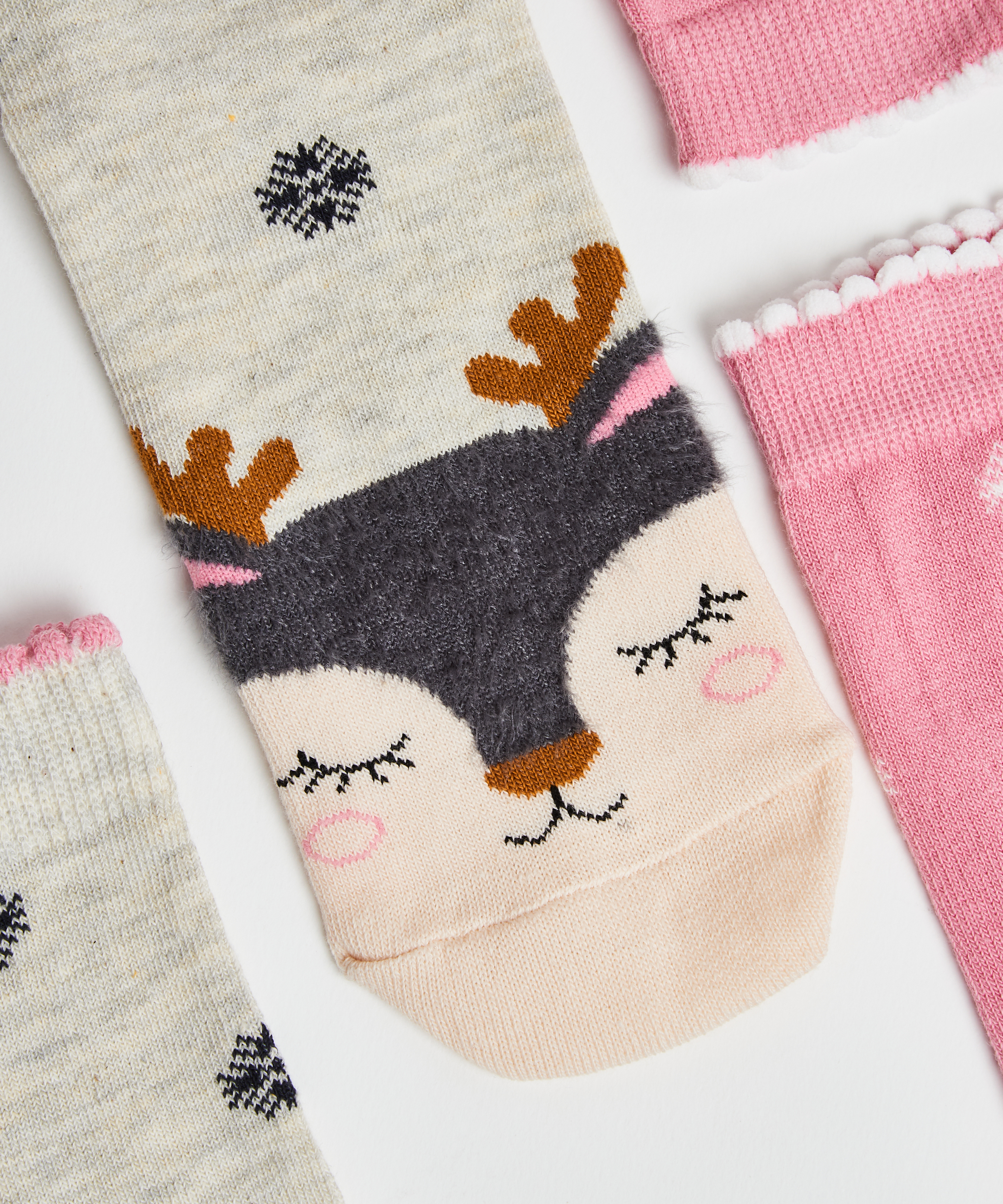 2 par julesokker med reinsdyr - Multi-Pack Kolleksjon - Hunkemöller